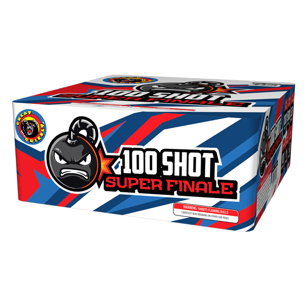 100 Shot Super Finale Red White & Blue – Barbour Family Fireworks